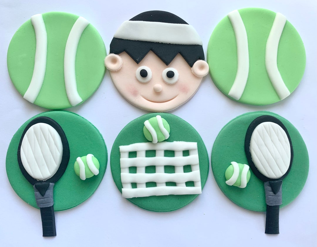 Tennis Cake Topper, Handmade Edible Cake Toppers - Etsy