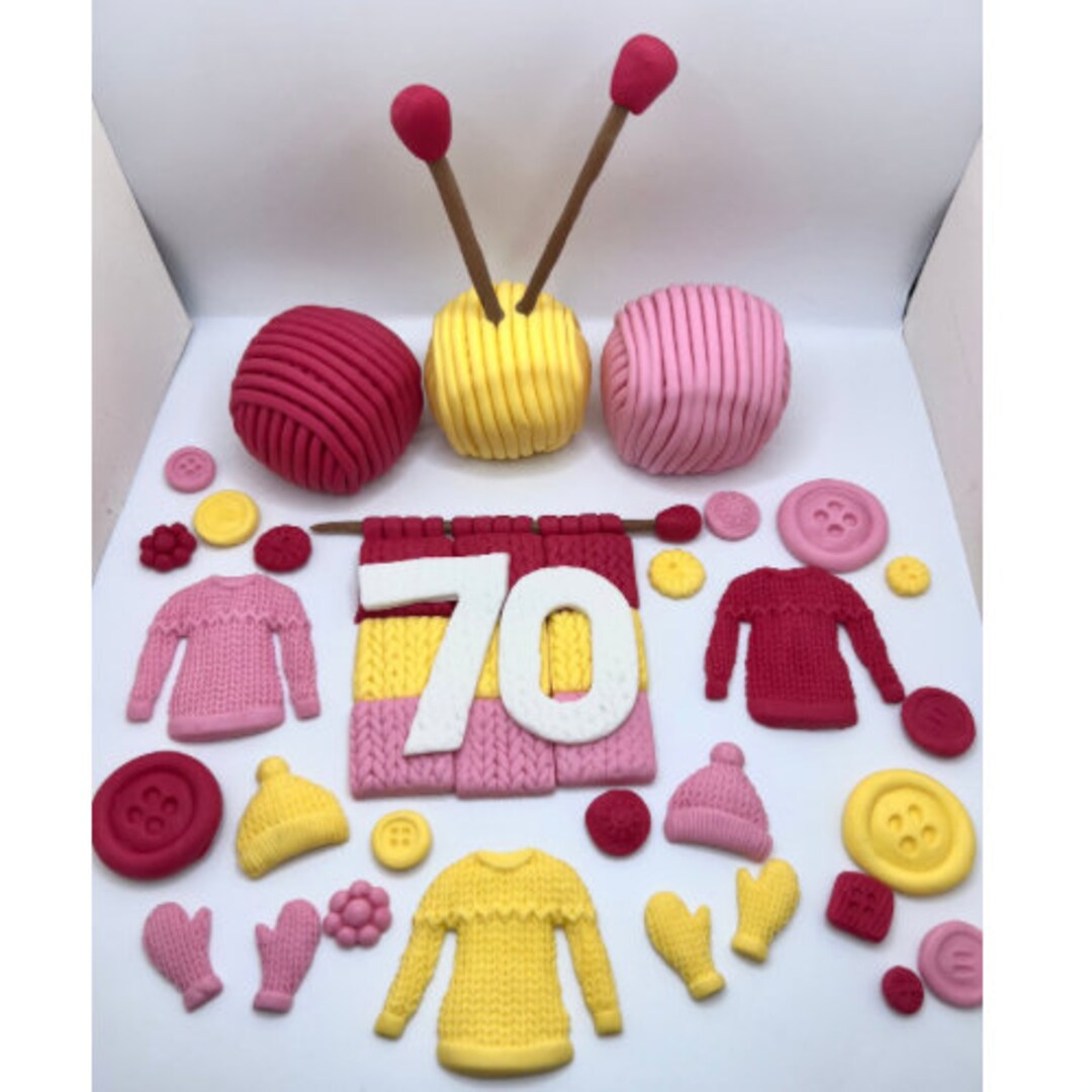 Knitting Cake Topper, Sewing Cake Topper, Crafting Cake Topper ...