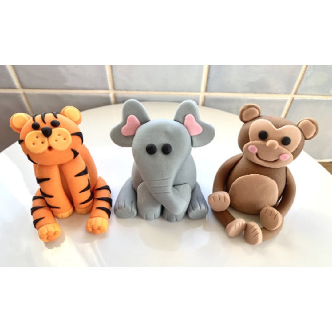 Fondant Jungle Cake Topper, Safari Cake Topper, Tiger Cake Topper ...