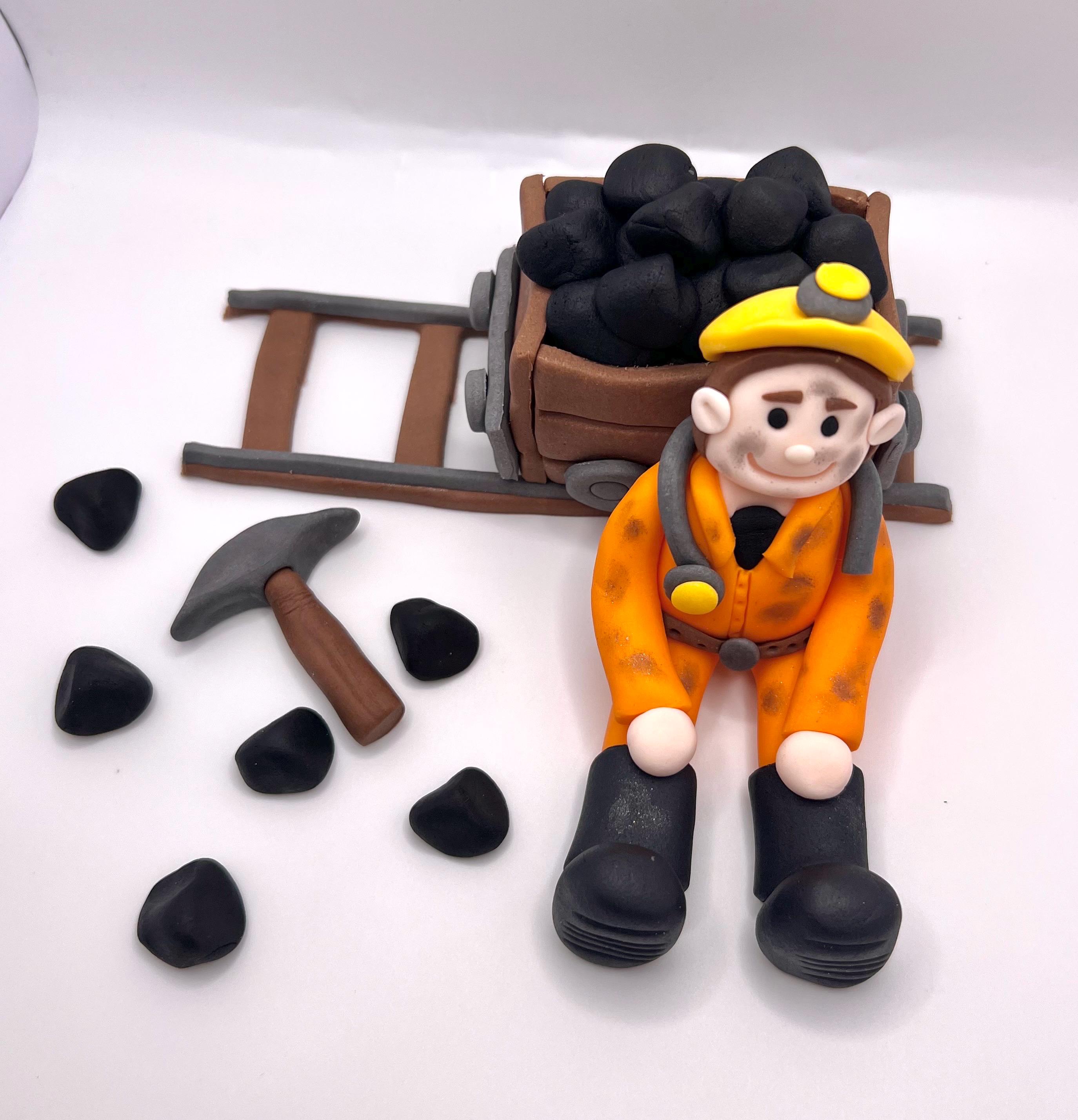Miner Cake Topper, Mining Cake Topper, Builder Cake Topper, Building ...