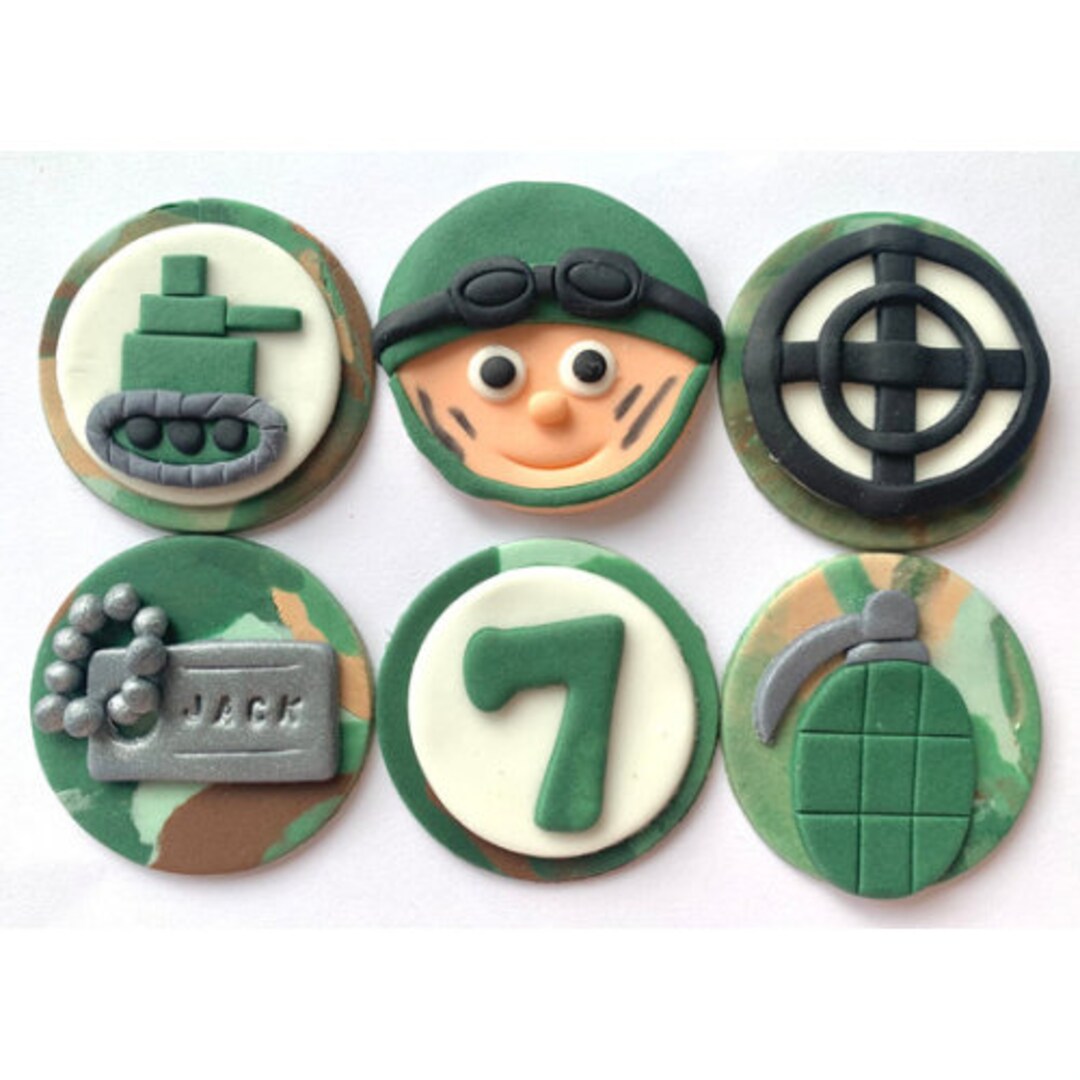 Army Cake Toppers, Soldier Cake Topper, Army Tank Cake Topper, Handmade ...