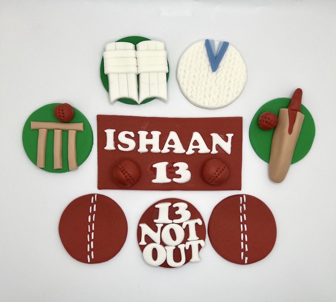 Cricket Cake Topper, Sport Cake Topper, Cricketer Cake Topper, Handmade ...