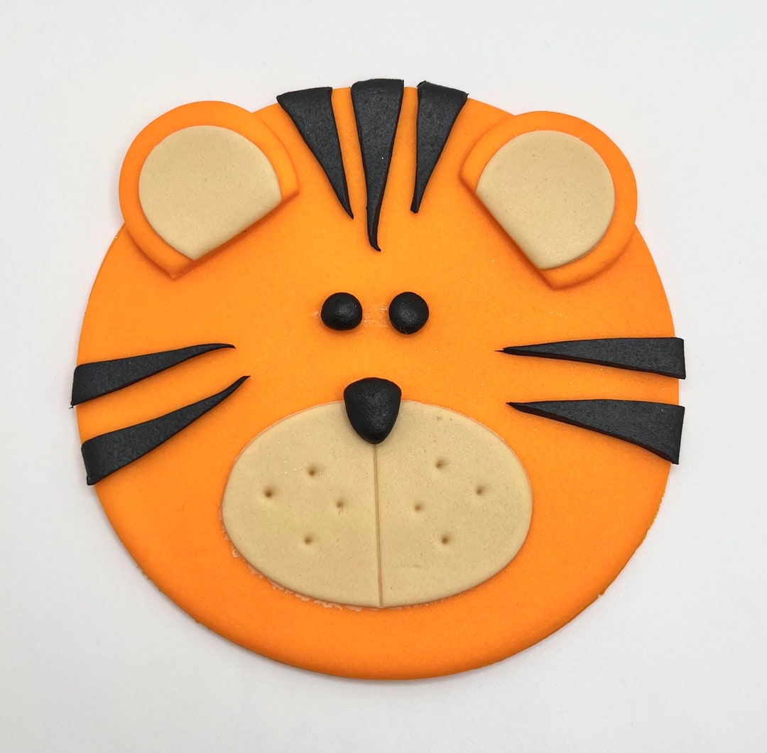 Tiger Cake Topper, Tiger Face Cake Topper, Safari Cake Topper, Jungle ...