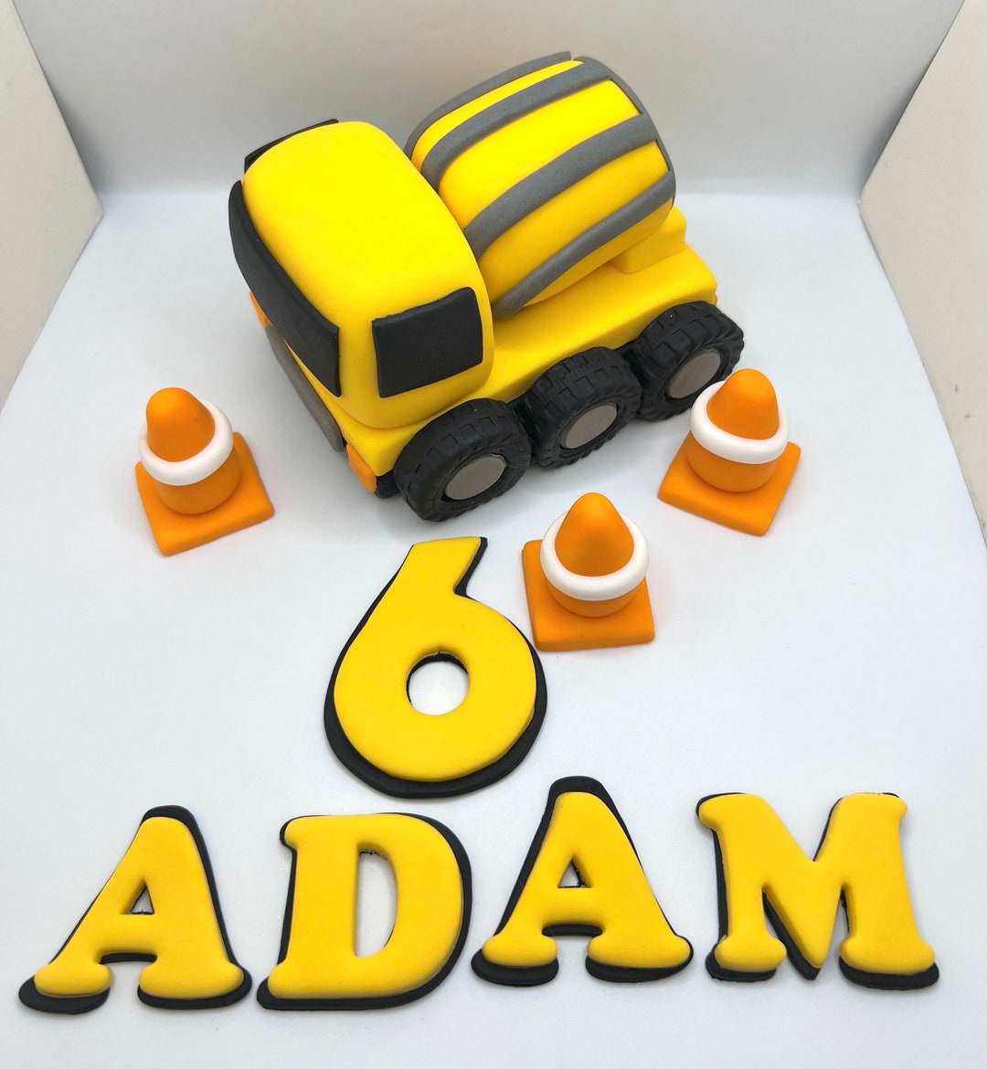 Cement Mixer Cake Topper, Lorry Driver Cake Topper, Builder Cake Topper ...