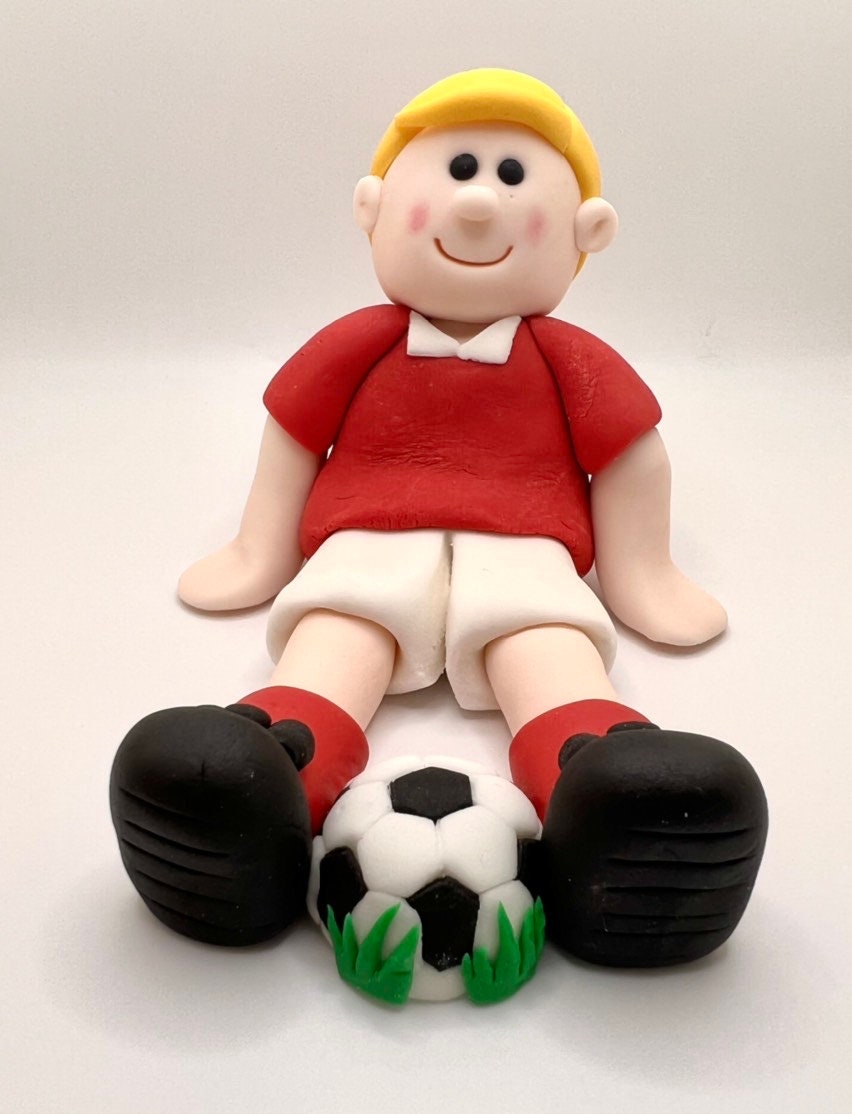 Football Cake Topper Footballer Cake Topper Handmade Edible - Etsy UK