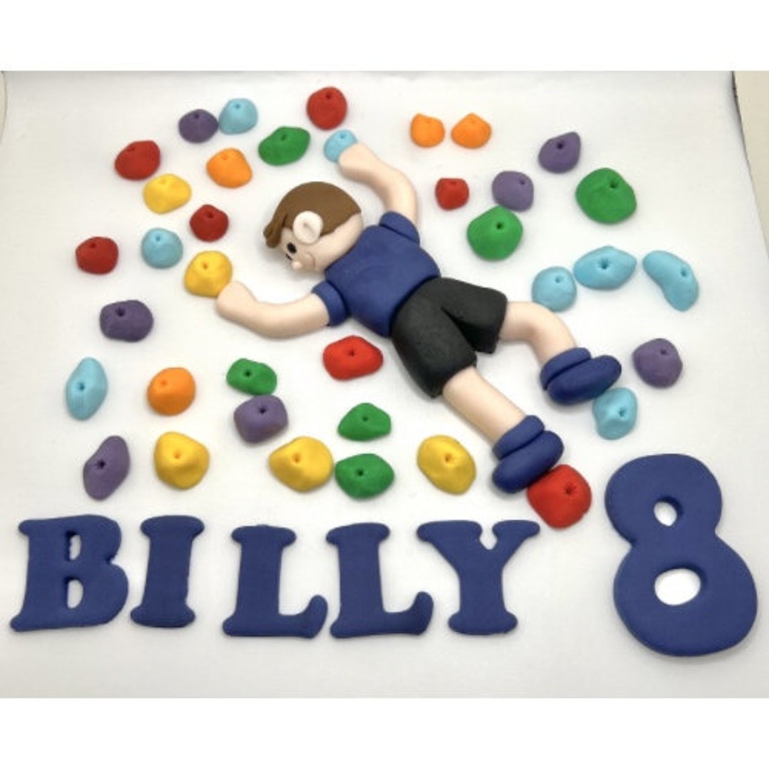 Rock Climbing Cake Topper, Climbing Cake Topper, Edible Handmade Cake ...