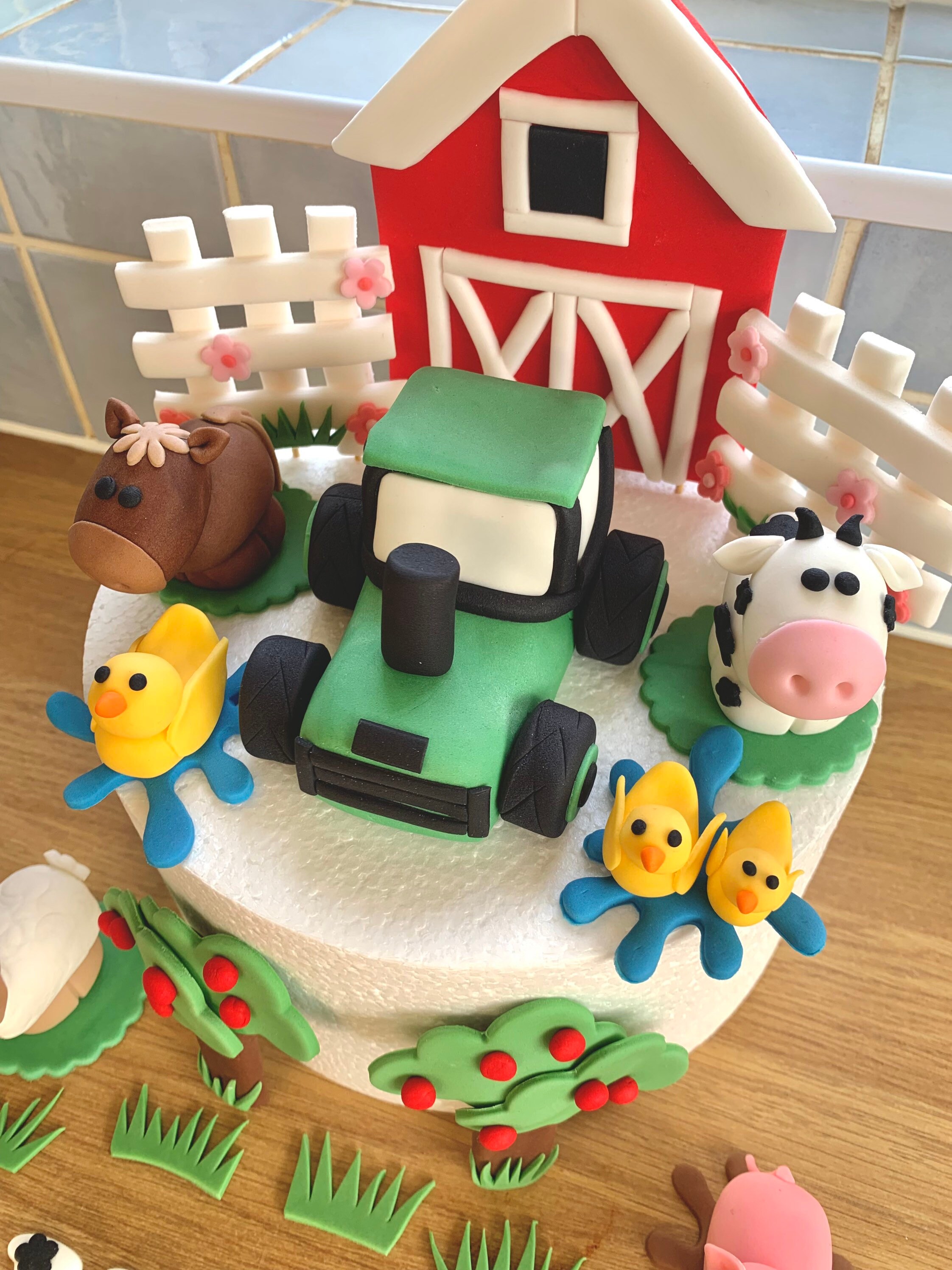 Farm Cake Topper Handmade Edible Cake Topper - Etsy