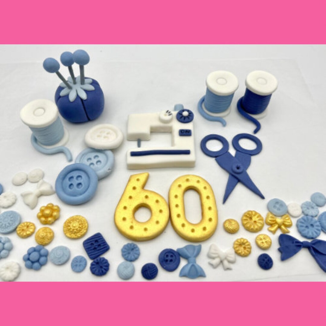 Sewing Cake Topper, Knitting Cake Topper, Crafting Cake Topper ...