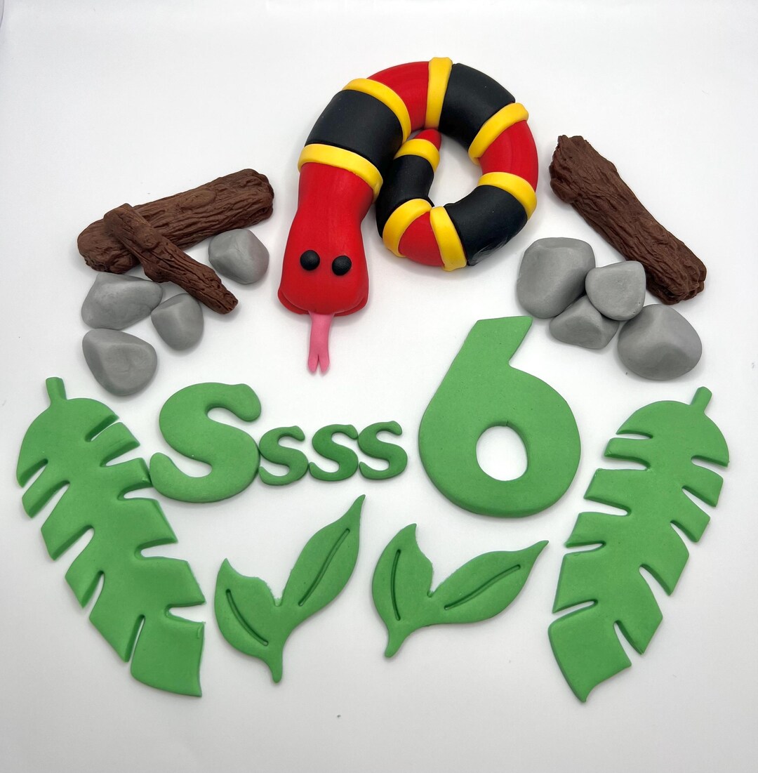 Snake Cake Topper, Reptile Cake Topper, Reptiles Cake Topper, Snakes ...