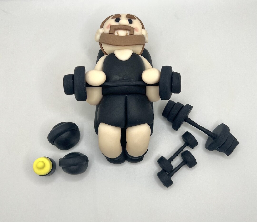 Gym Cake Topper, Exercise Cake Topper, Weightlifting Cake Topper ...