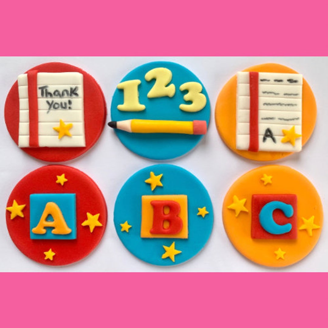 Teacher Cake Topper, Thank You Teacher Cake Topper, Handmade Edible ...