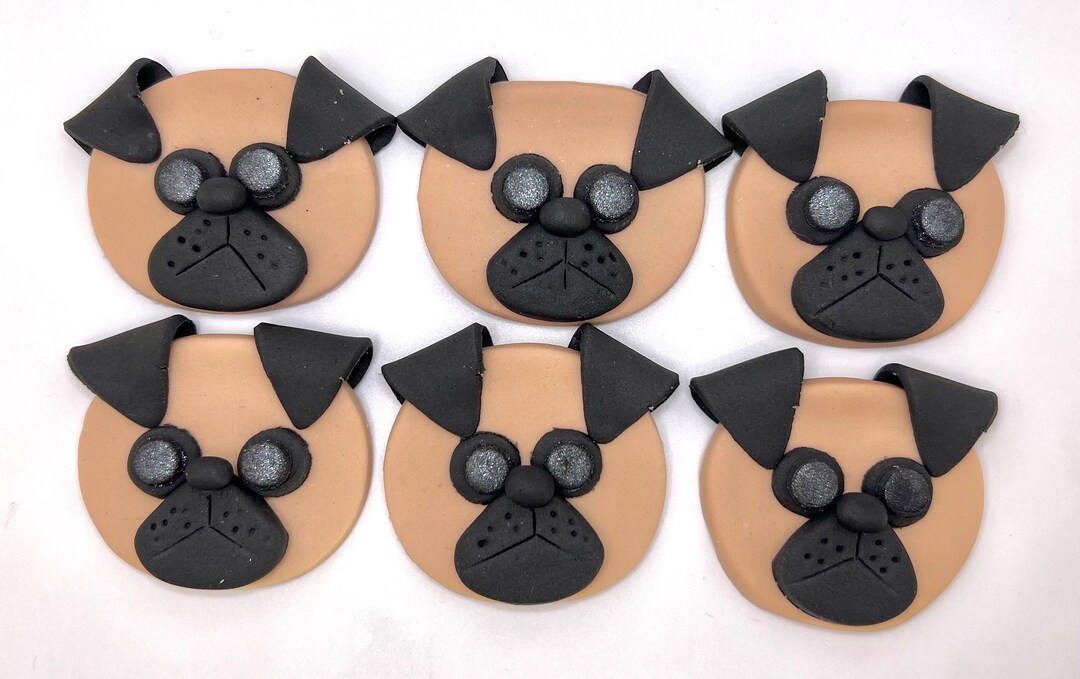Pug Cake Topper, Dog Cake Topper, Pet Cake Topper, Handmade Edible Cake ...