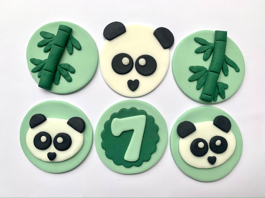 Panda Cake Topper Jungle Cake Topper Handmade Edible Cake - Etsy UK