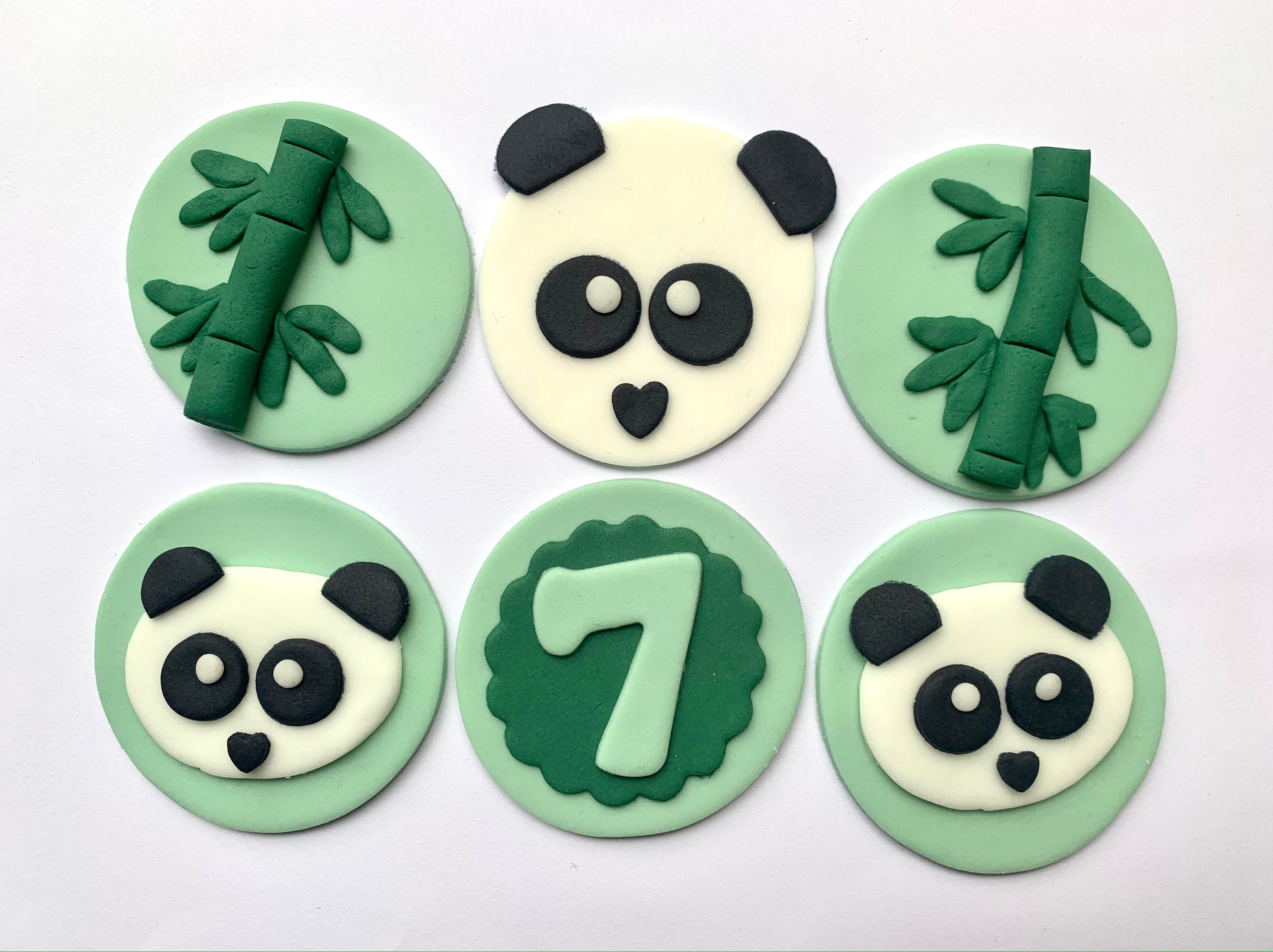 Panda Cake Topper Jungle Cake Topper Handmade Edible Cake - Etsy UK
