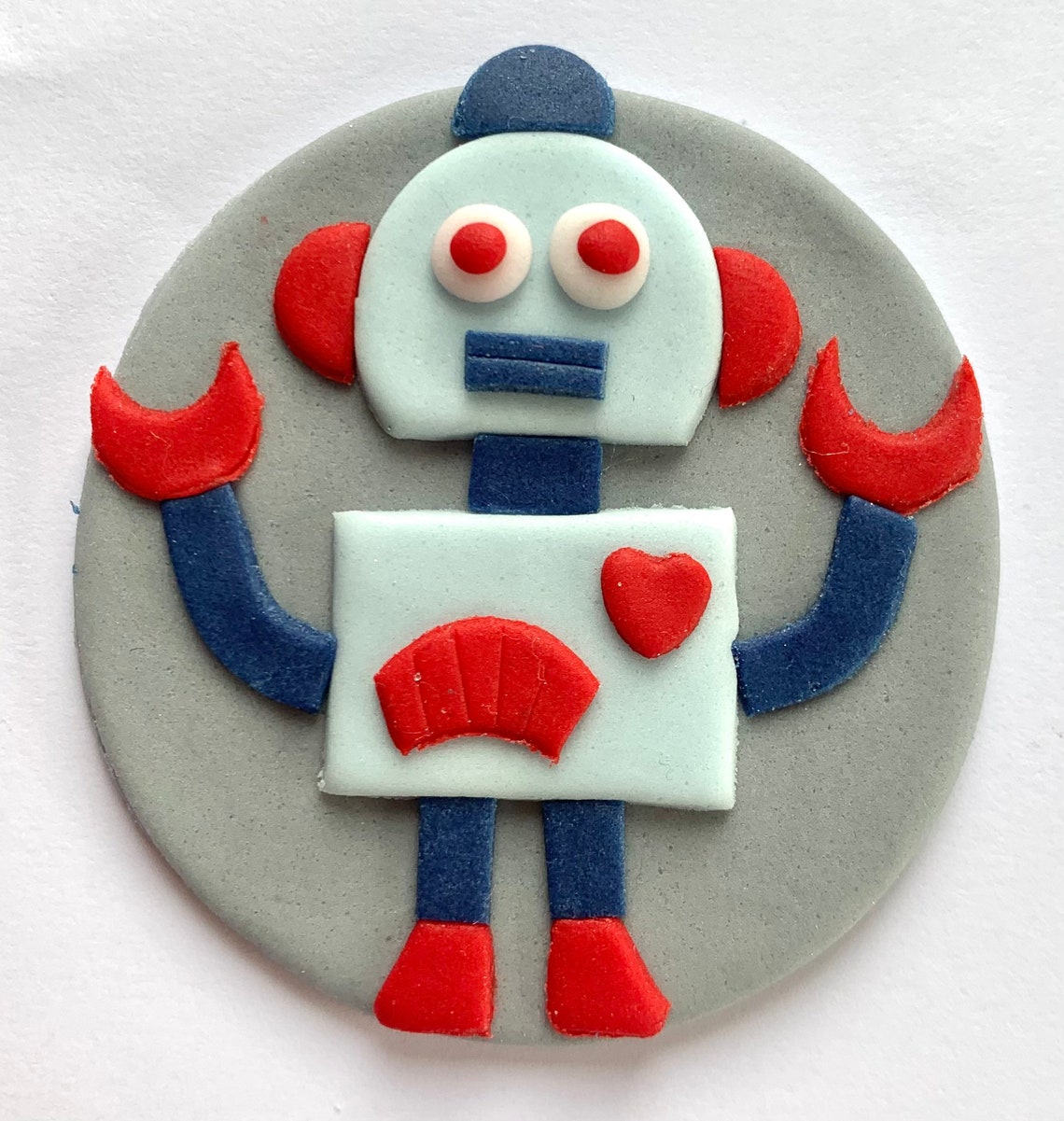 Robot Cake Topper Handmade Edible Cake Toppers - Etsy UK