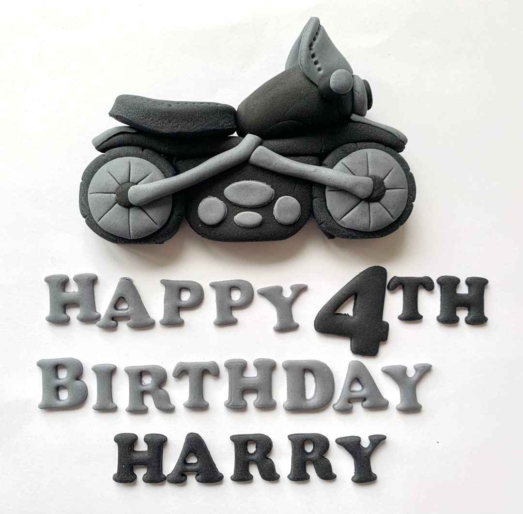 Motorbike Cake Topper Handmade Edible Cake Topper - Etsy UK