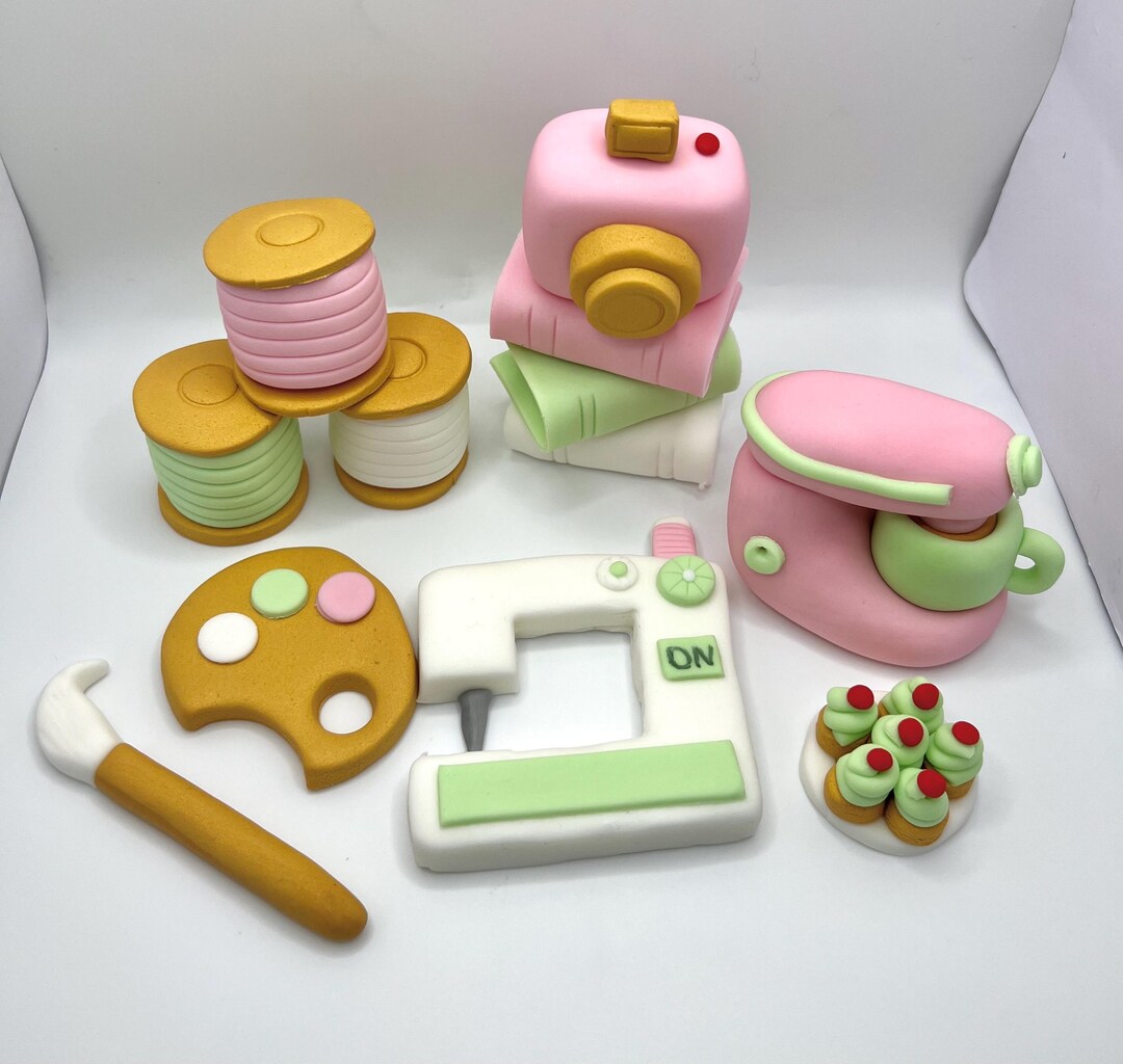 Craft Cake Topper, Crafting Cake Topper, Painting Cake Topper, Sewing ...