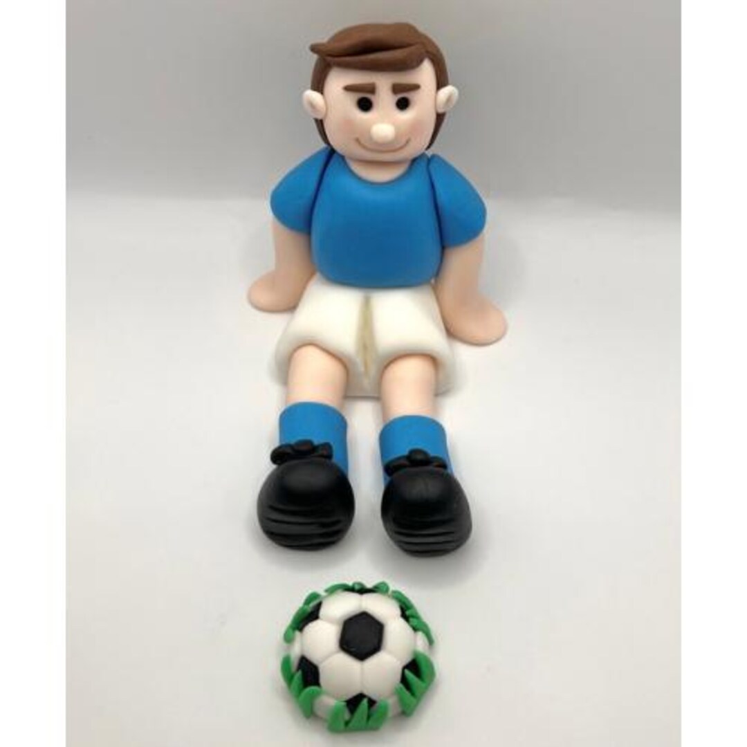 Football Cake Topper, Footballer Cake Topper, Handmade Edible Cake ...