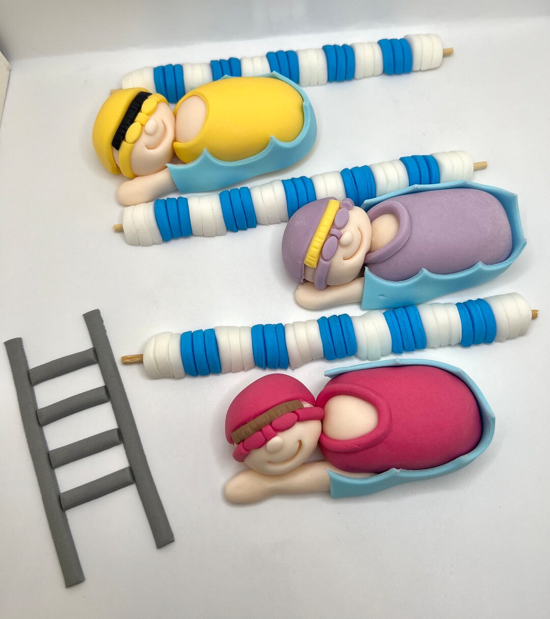 Swimming Cake Topper, Swimmer Cake Topper, Swim Cake Topper, Handmade ...