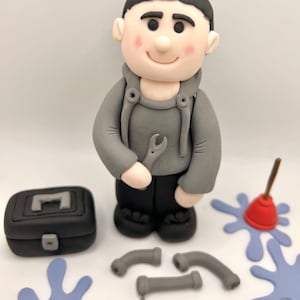 Plumbing Cake Topper, Plumber Cake Topper, Handmade Edible Cake Topper ...