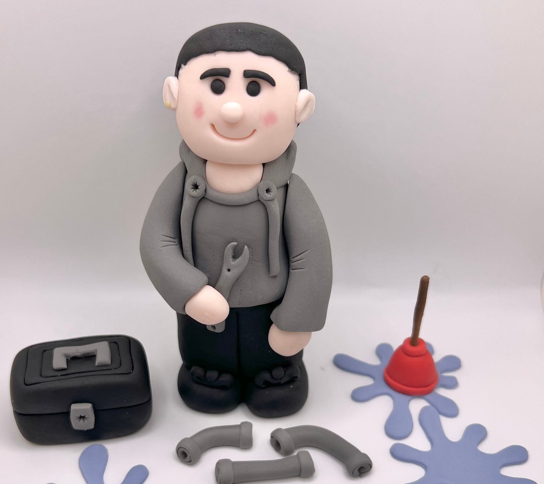 Plumbing Cake Topper Plumber Cake Topper Handmade Edible - Etsy