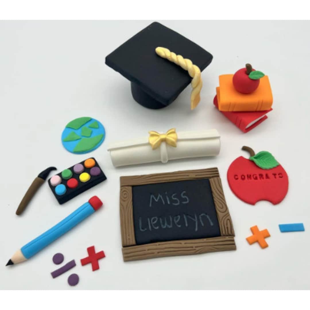 Graduation Cake Topper, School Cake Topper, Teacher Cake Topper ...