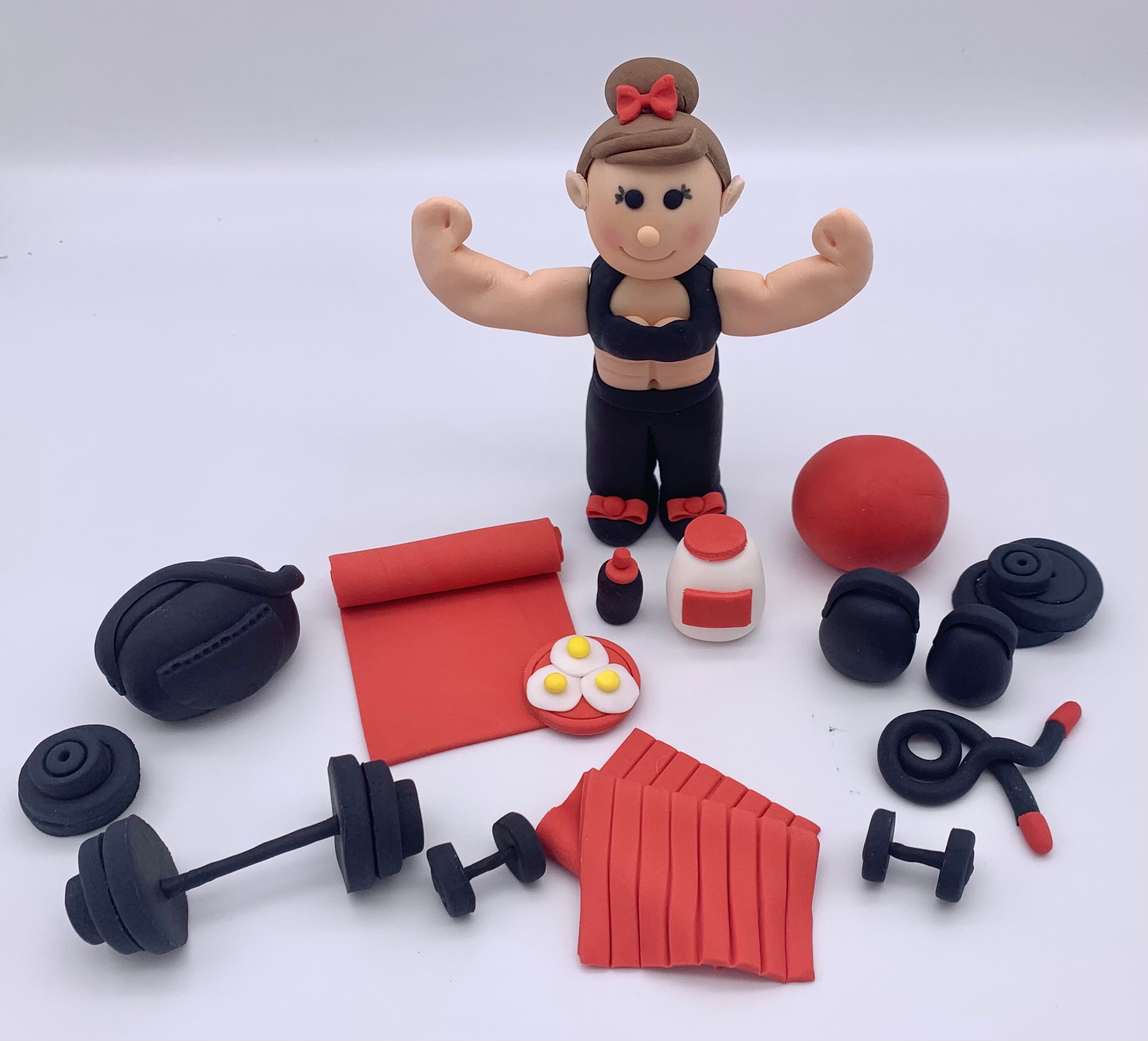 Gym Cake Topper Exercise Cake Topper Handmade Edible Cake - Etsy UK