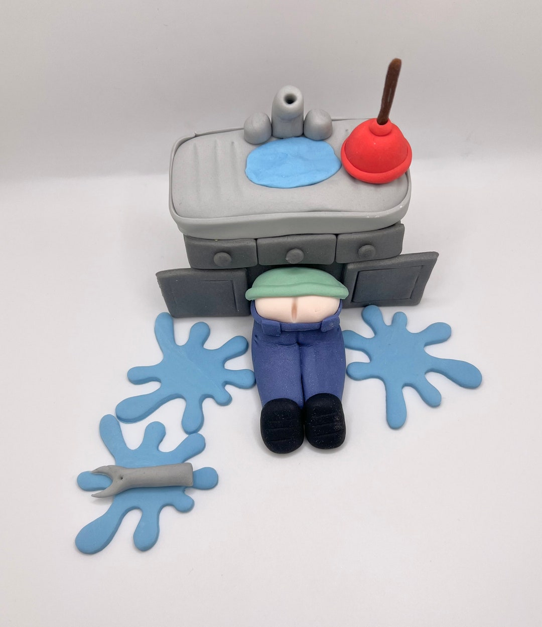 Plumbing Cake Topper, Plumber Cake Topper, Handmade Edible Cake Topper ...