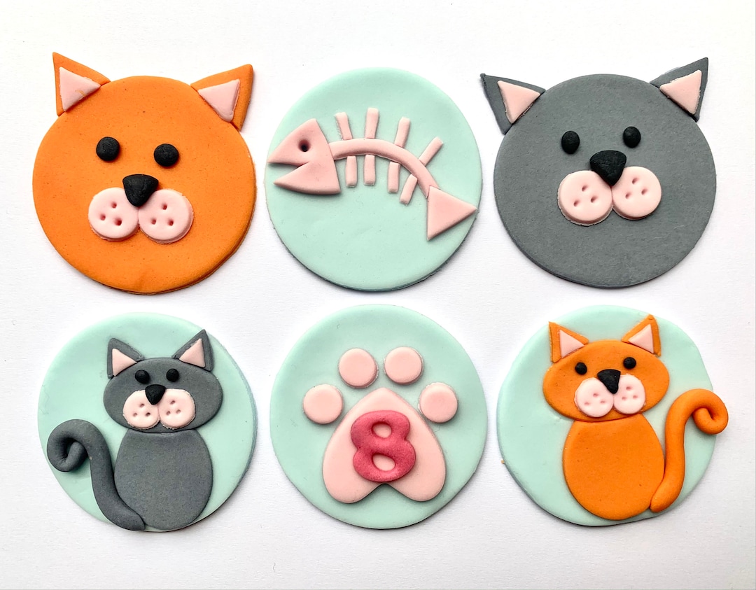 Cat Themed Handmade Edible Cake Toppers Etsy cat-themed-handmade-edible-cake-toppers-etsy