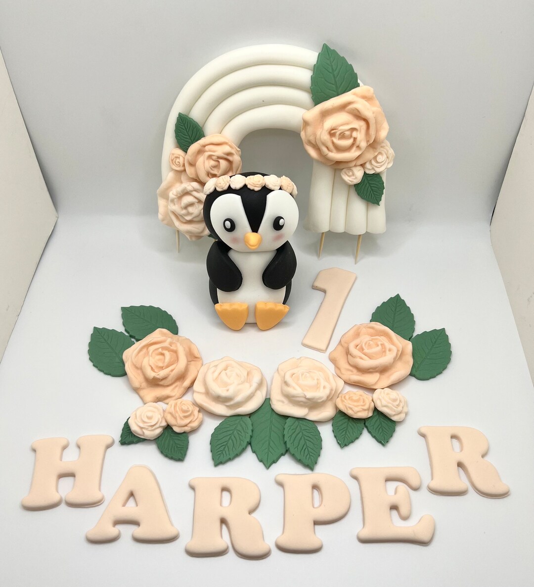 Penguin Cake Topper Christening Cake Topper New Baby Cake - Etsy UK