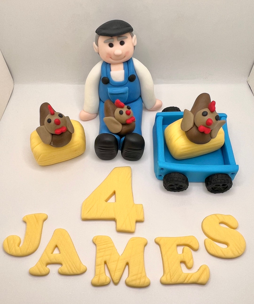 Farmer Cake Topper Tractor Cake Topper Far Cake Topper - Etsy