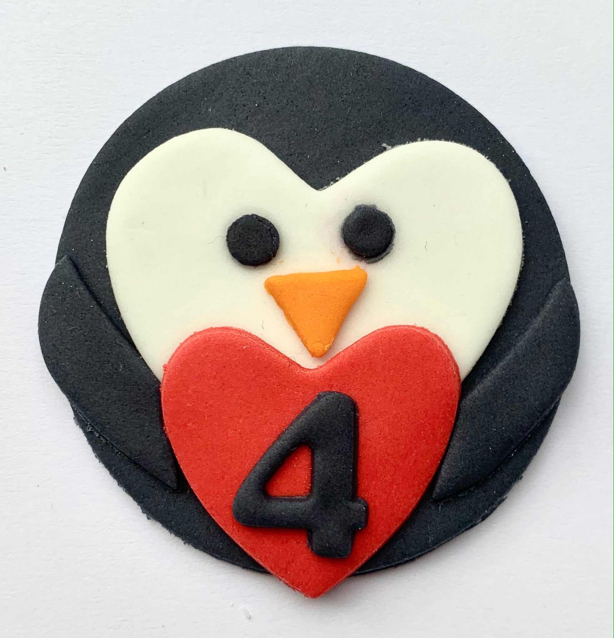 Penguin Cake Topper Birthday Cake Topper Valentine Cake - Etsy UK