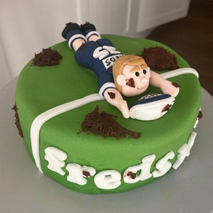Rugby Cake Topper, Rugby Player Cake Topper, Girl Rugby Cake Topper ...