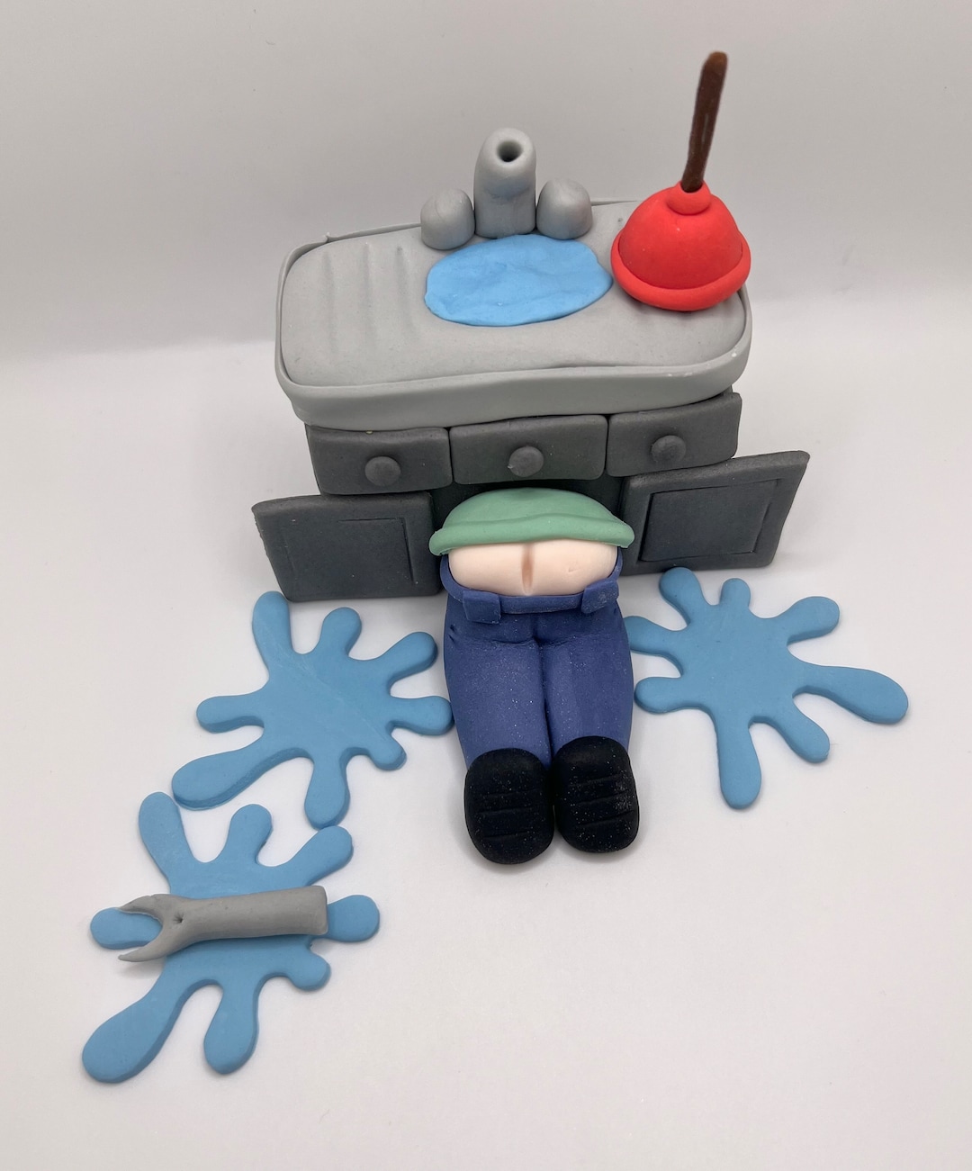 Plumbing Cake Topper Plumber Cake Topper Handmade Edible - Etsy