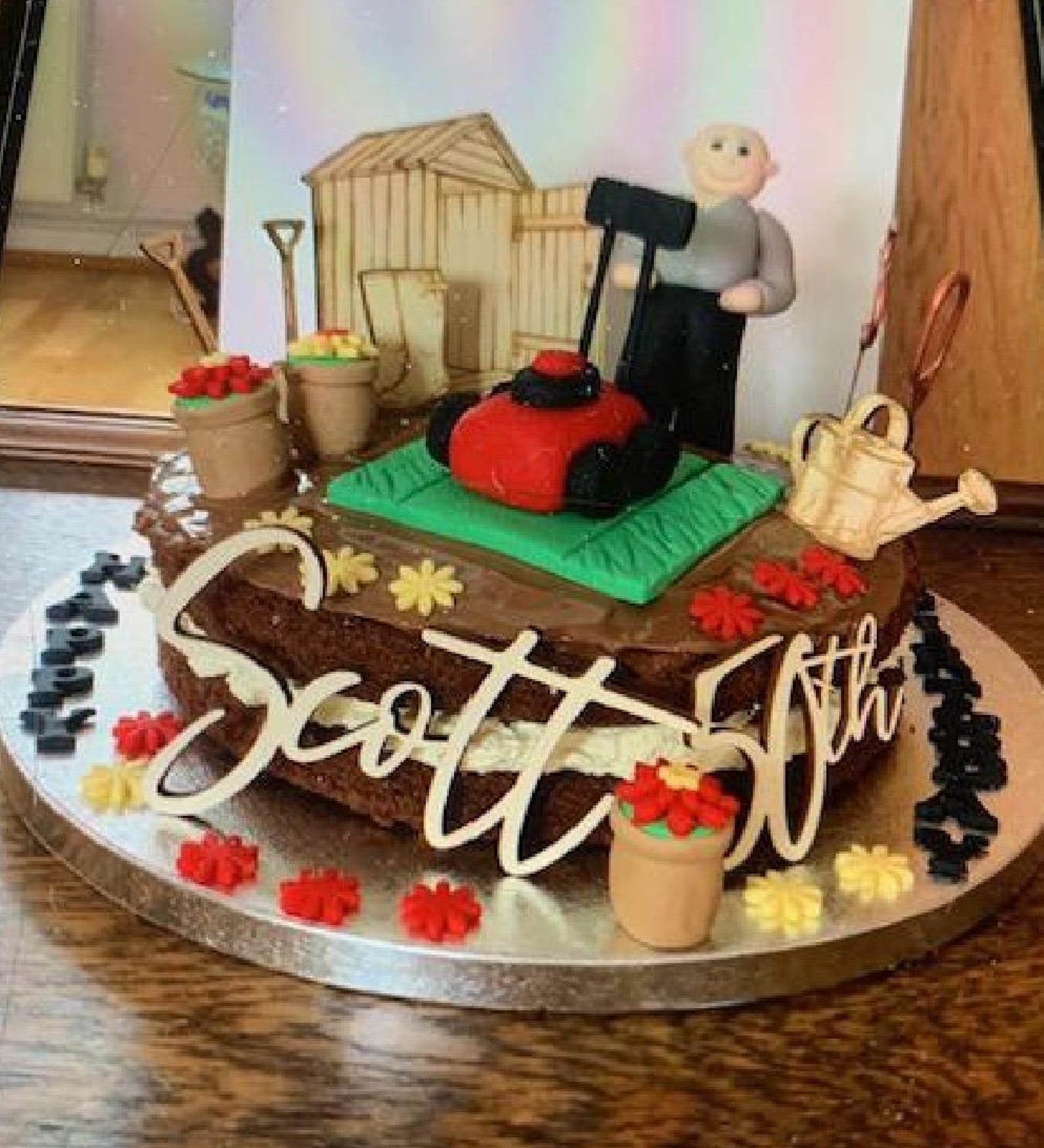 Gardening Cake Topper, Gardener Cake Topper, Mower Cake Topper, Mowing ...