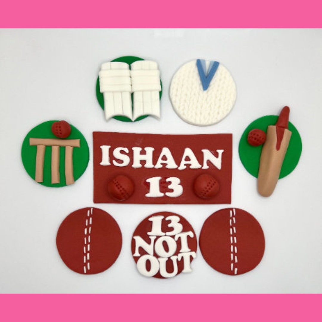 Cricket Cake Topper, Sport Cake Topper, Cricket Cupcake Toppers ...