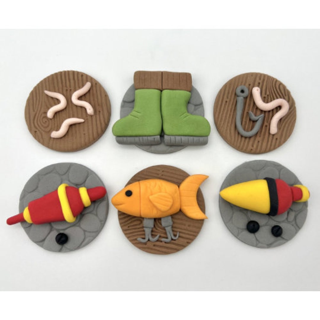 Fishing Cake Topper, Fisherman Cake Topper, Fish Cake Topper, Handmade ...