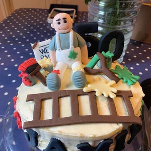 Painting Cake Topper, Painter Cake Topper, Decorating Cake Topper ...