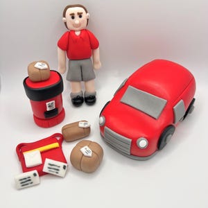 Postman Cake Topper, Postal Cake Topper, Post Cake Topper, Handmade ...