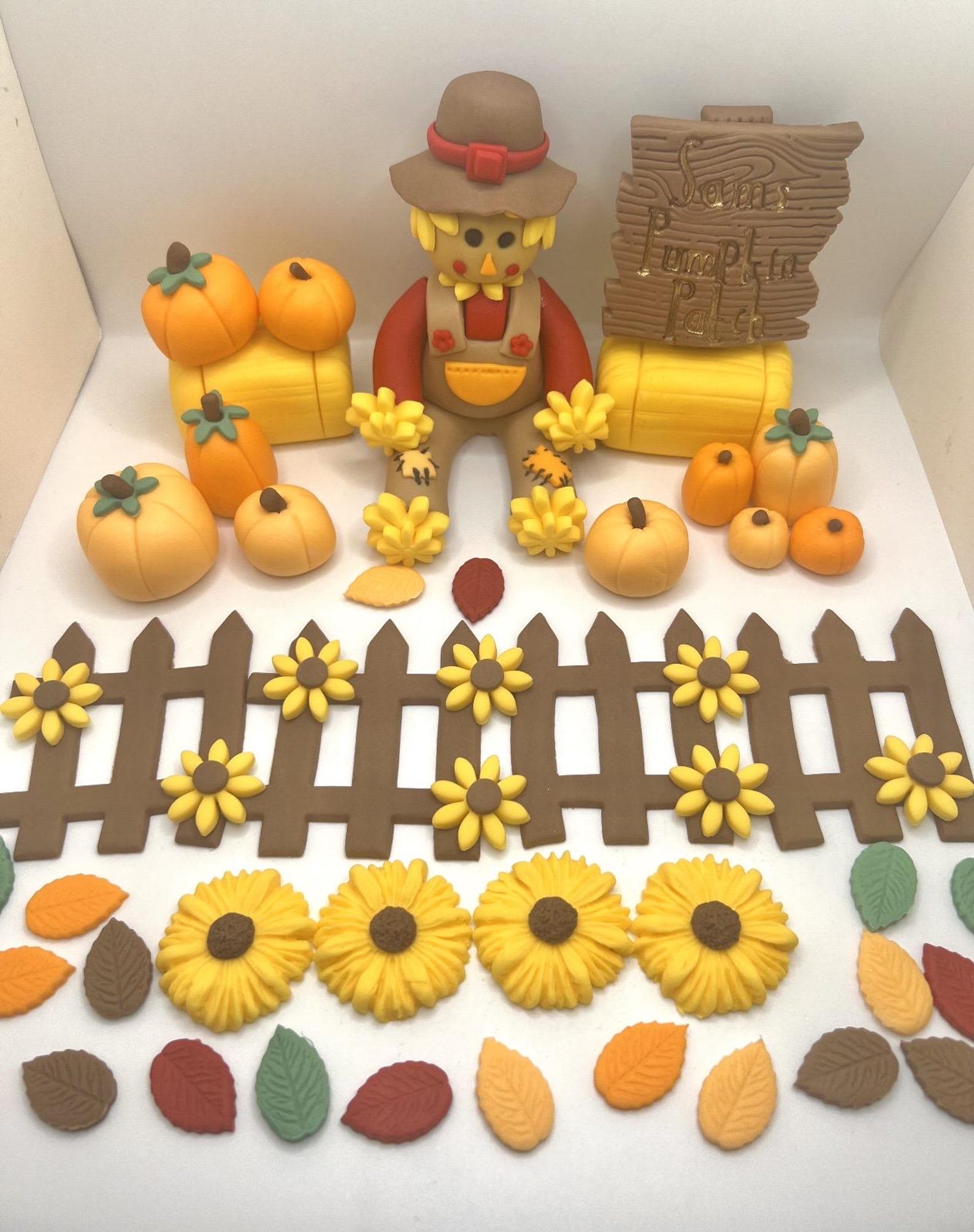 Scarecrow Cake Topper, Farm Cake Topper, Farming Cake Topper, Autumn ...