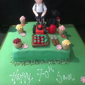 Gardening Cake Topper, Gardener Cake Topper, Mower Cake Topper, Mowing ...