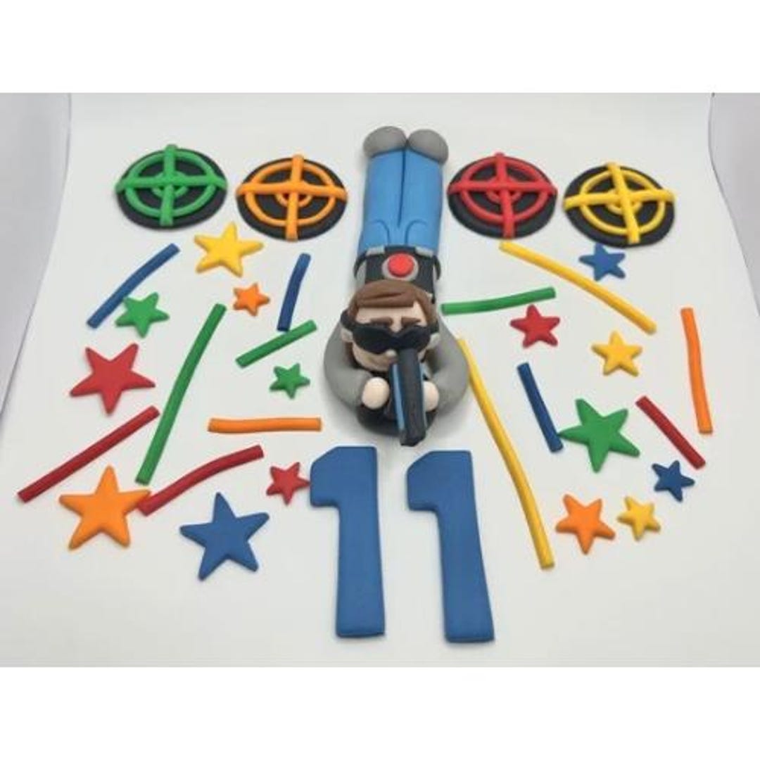 Laser Tag Cake Topper, Laser Cake Topper, Shooting Cake Topper ...