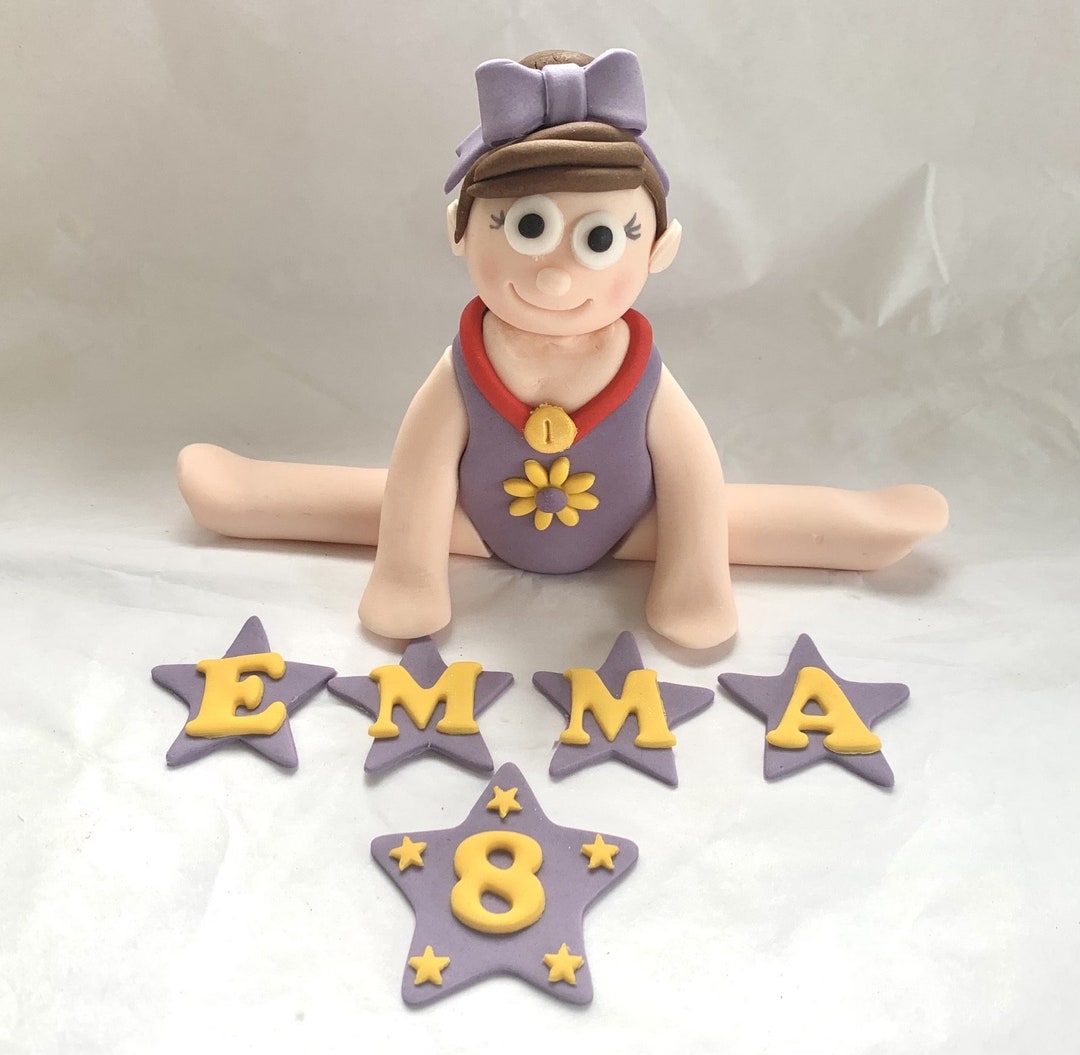 Gymnast Cake Topper, Gymnastics Cake Topper, Handmade Edible Cake ...