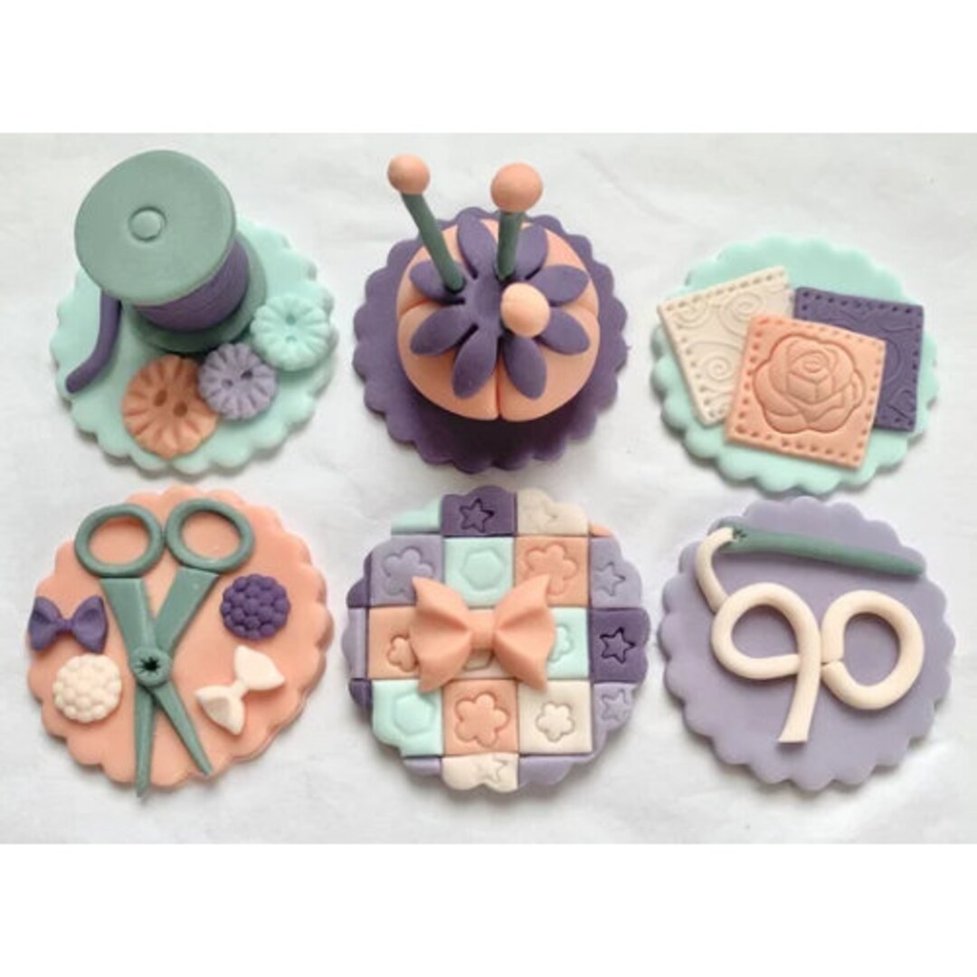 Sewing Cake Topper, Knitting Cake Topper, Crafting Cake Topper ...