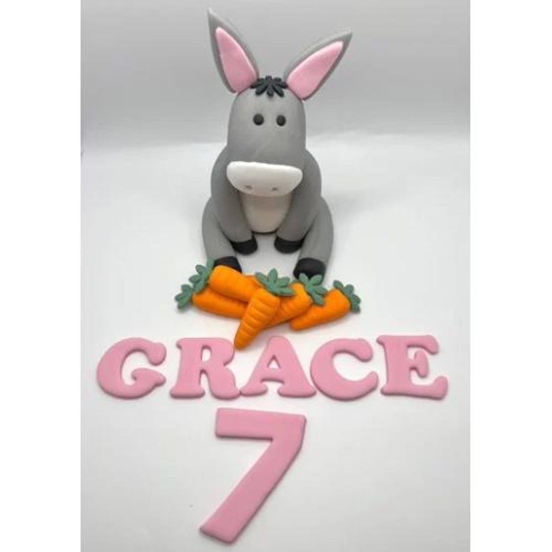 Donkey Cake Topper, Farm Animal Cake Toppers, Farm Cake Topper, Barn ...