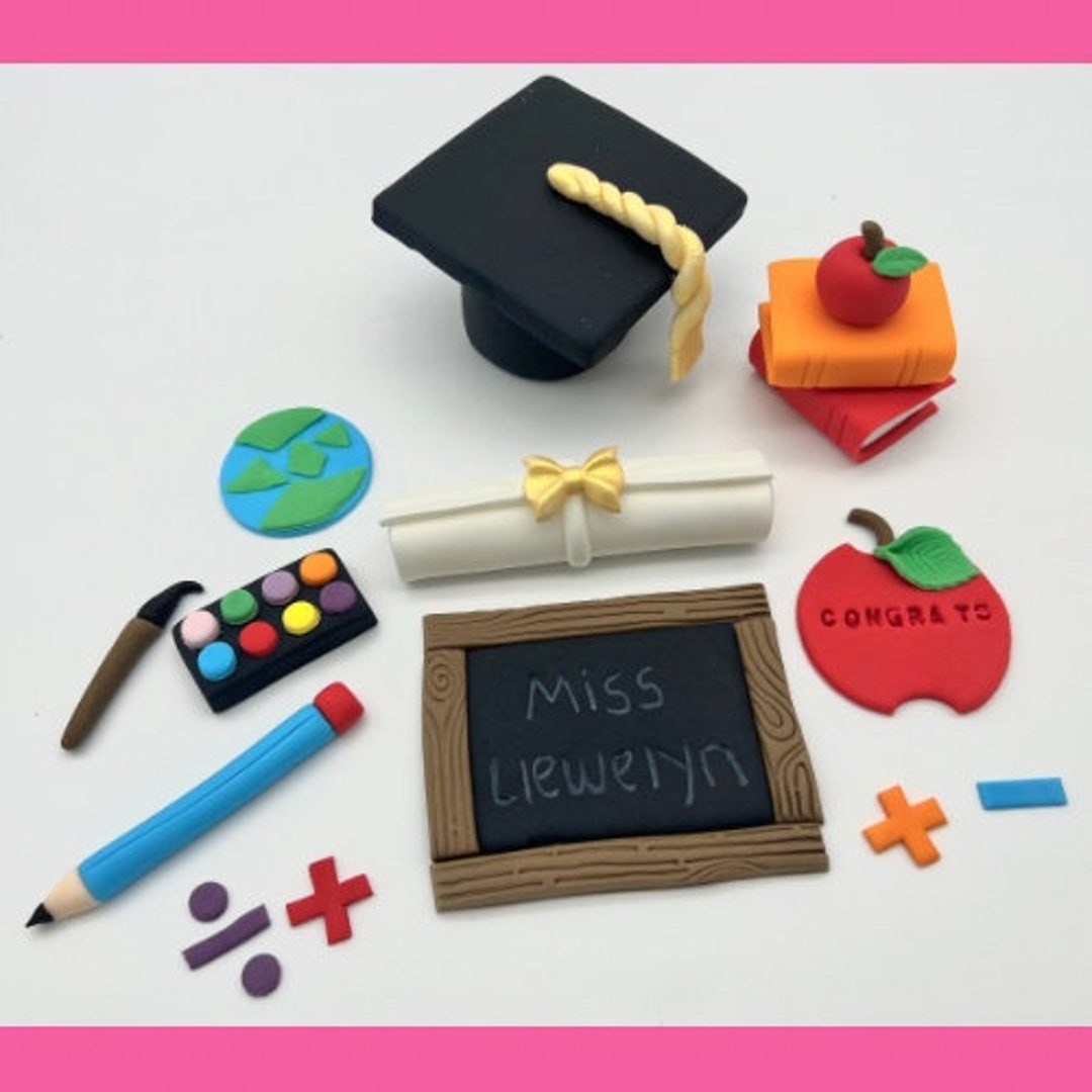 Graduation Cake Topper, School Cake Topper, Teacher Cake Topper ...