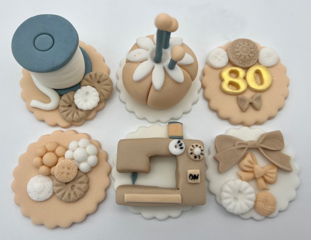 Sewing Cake Topper, Knitting Cake Topper, Crafting Cake Topper ...