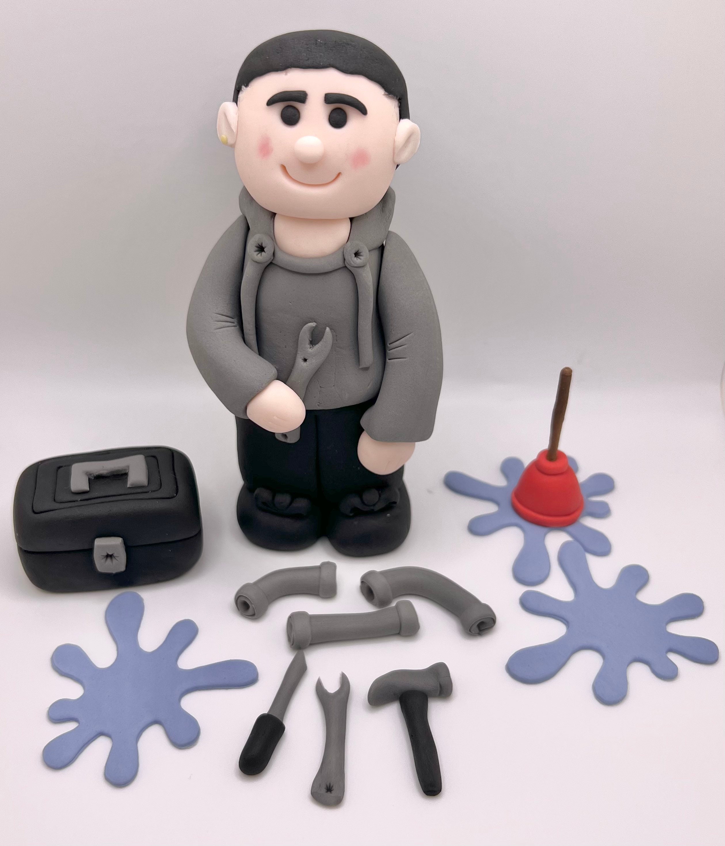 Plumbing Cake Topper Plumber Cake Topper Handmade Edible - Etsy UK