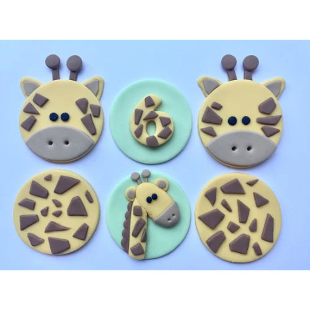 Giraffe Cake Topper, Jungle Cake Topper, Handmade Edible Cake Topper ...