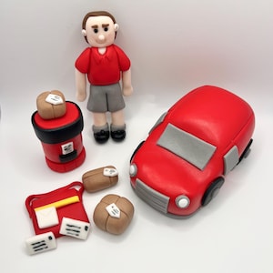 Postman Cake Topper, Postal Cake Topper, Post Cake Topper, Handmade ...